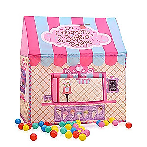 SweHouse Kids Play Tents for Boys Tent for Kids Indoor and Outdoor Tent Boys and Girls Toys Children Indoor Playhouse for Kids Gifts for Christmas Birthday (Pink Ice Cream House)