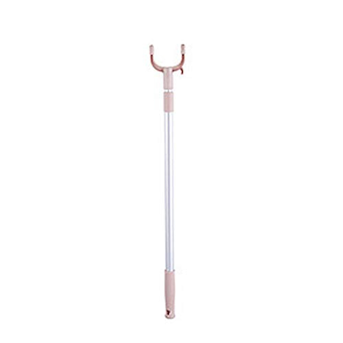 Closet Stick Pole,Closet Hook,Fashion Aluminum Alloy Telescopic Extending Reach Stick Clothes Poles/Rod/Hanger/Fork/Rail/Hooker/Stick for Clothes Rack/Closet/Ceiling/Shelf (Lotus Color)