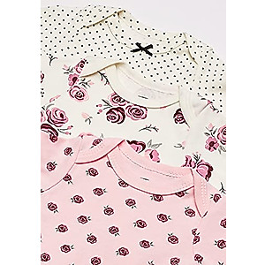 Hudson Baby Unisex Baby Cotton Long-sleeve Bodysuits, Rose, 9-12 Months