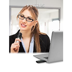 Alvoxcon USB Wireless Microphone, UHF Condenser mic for Android, PC Computer, Laptop, PA, Podcasting, Vlogging, YouTube, Vocal Recording, Gaming, Singing Practice (System with USB Receiver)