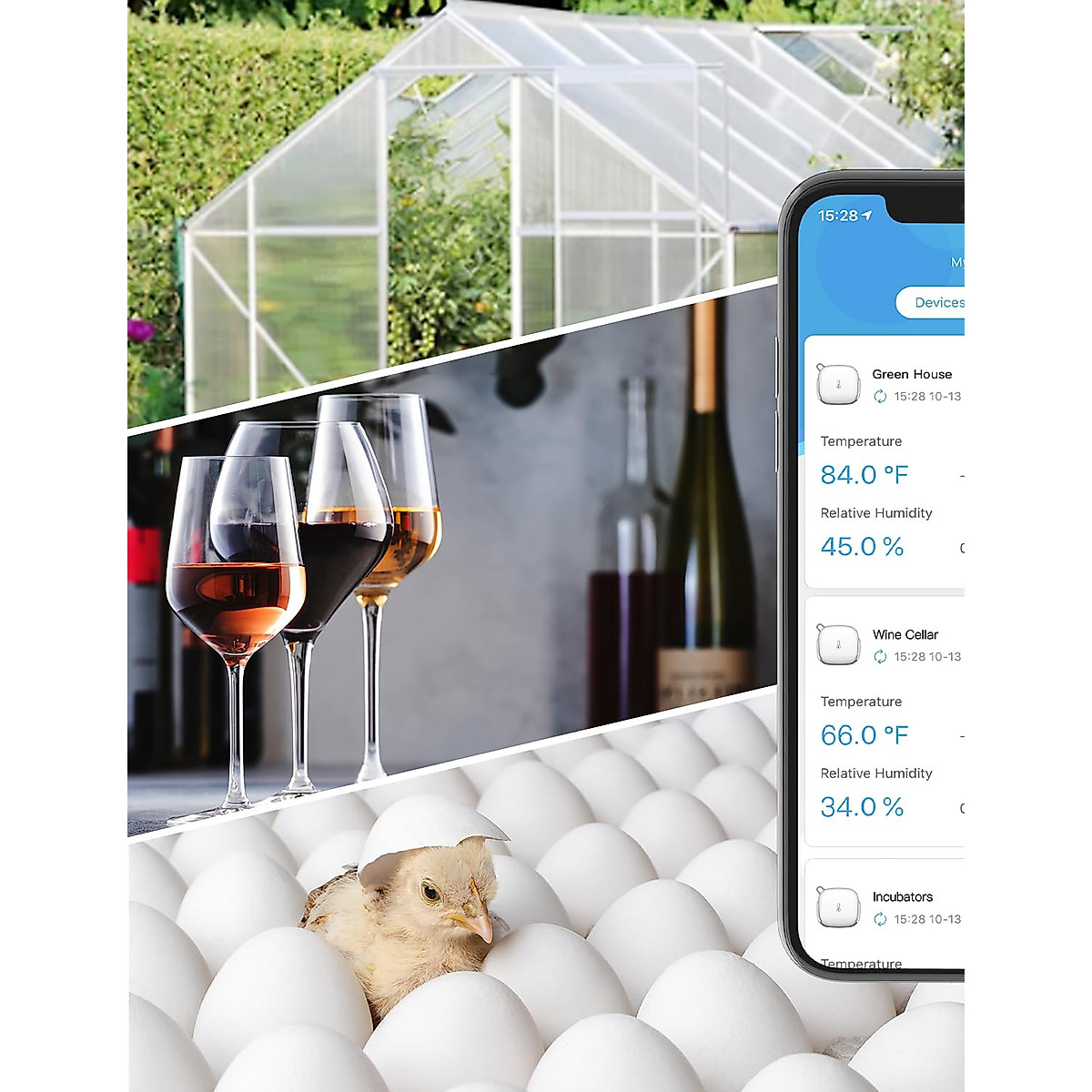 Govee WiFi Temperature Sensor H5179, Smart Hygrometer Thermometer with App Notification, 2 Years Data Storage Export, Remote Monitor for Room Greenhouse Incubator Wine Cellar, 2 Pack