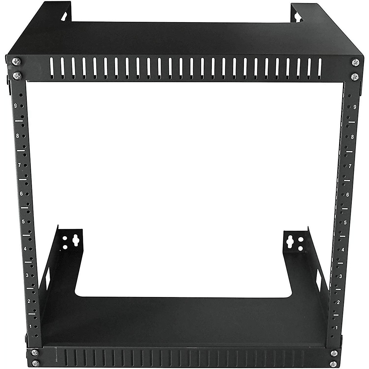 TECHTOO Wall Mount Rack Open Frame 19Inch Server Equipment Rack Heavy Duty Network Equipment Rack 13.7 Inch Deep - Black (09U)