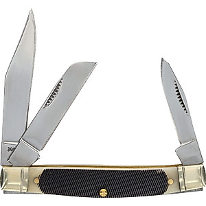 Old Timer 34OTB Genuine Bone Middleman 5.6in S.S. Traditional Folding Knife with 2.4in Clip Point and Bone Handle for Outdoor, Hunting, Camping and EDC