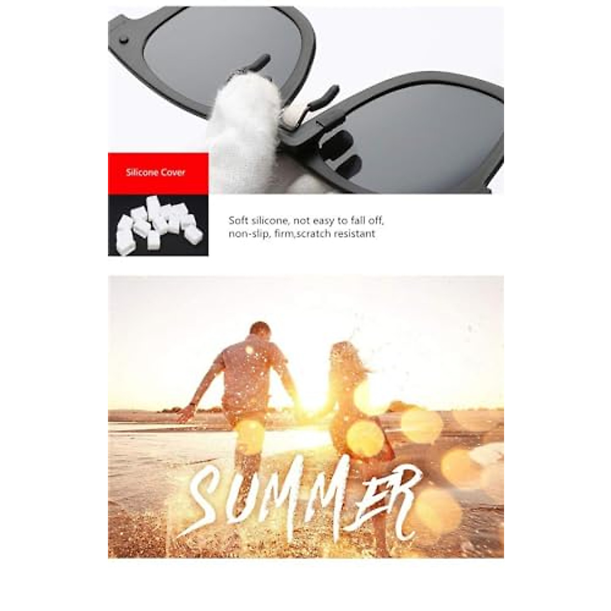 Unisex Clip-on Flip-up Polarized Sunglasses for Prescription Eyeglasses