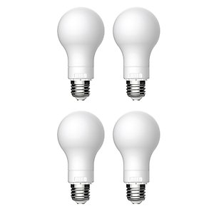 GE Lighting (4 Bulbs) GE Relax/Refresh LED A19 Color Select Light Bulb, Choose Either Soft White Relax or Cool White Refresh, Toggle Switch on Bulb, HD Light, 450 lumens, dimmable, Medium Base