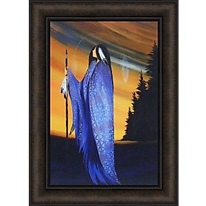 Home Cabin Décor Truth by Betty Albert 16x22 Native American Woman Cree Indian Framed Art Print Picture