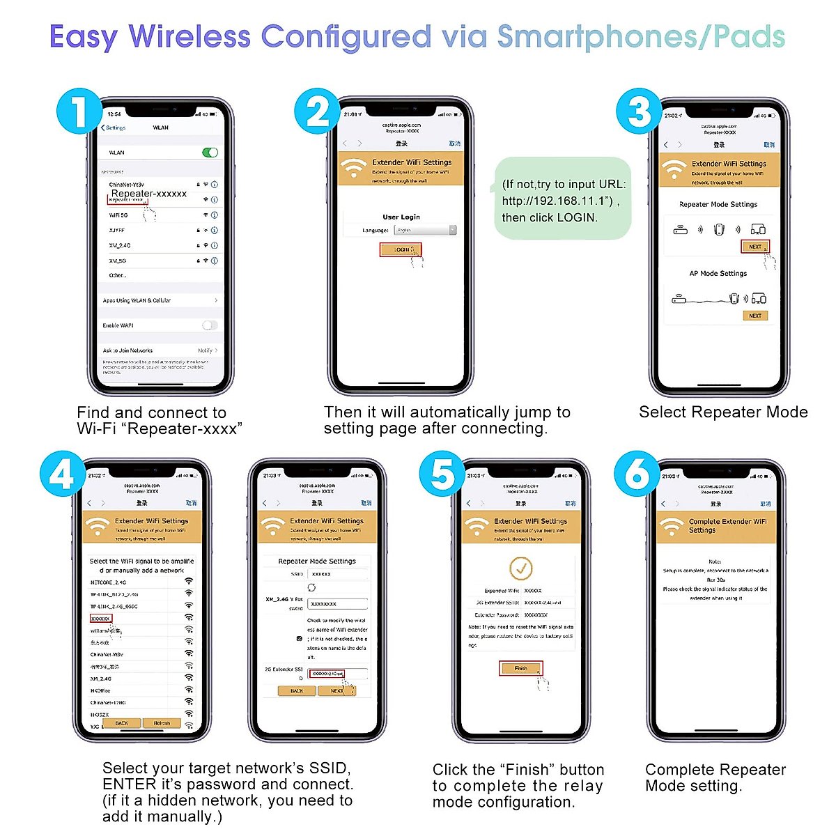 WiFi Extender Signal Booster Up to 4000sq.ft and 40 Devices, WiFi Range Extender, Wireless Internet Repeater, Long Range Amplifier with Ethernet Port, 1-Tap Setup, Access Point, Alexa Compatible