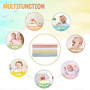 HOMEXCEL Baby Burp Cloths 8 Pack,Extra Absorbent Soft Coral Fleece Burping Cloths for Newborn Baby Girl Boy, 20 x 10 Inch Large Hand Washcloths Gentle on Baby Sensitive Skin