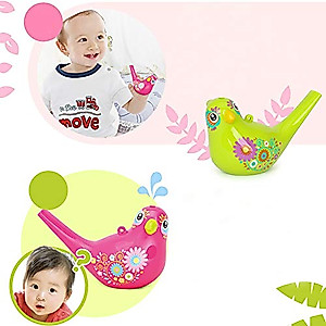 Tovip 1Pcs Coloured Drawing Water Bird Whistle Bathtime Musical Toy for Kids Early Learning Educational Children Gift Toy Musical Instrument