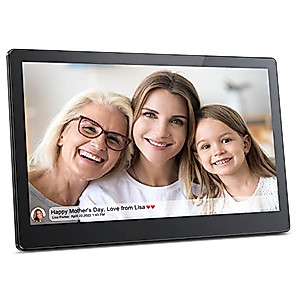 FRAMEO 15.6 Inch FHD Digital Photo Frame WiFi, MARVUE Vision 15 Smart WiFi Electronic Digital Picture Frame Large Touch Screen&16GB Storage,Easy Setup to Share Video and Photos from Anywhere