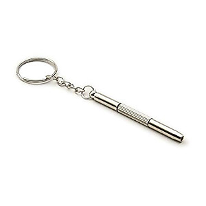 Eyeglass Screwdriver, Maserfaliw 3in1 Mini Sunglasses Eyeglass Phone Watch Repair Keychain Screwdriver Kit Tool - Silver, Home Essential Tools, Holiday Gifts.