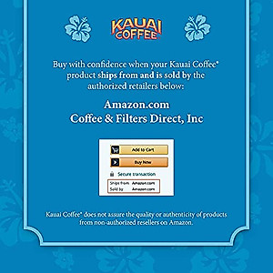 Kauai Hawaiian Ground Coffee, Coconut Caramel Crunch Flavor (10 Ounces) - 10% Hawaiian Coffee from Hawaii's Largest Coffee Grower - Bold, Rich Blend