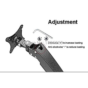 Premium Gas Spring Single Monitor Floor Stand - Adjustable Height, Sturdy TV Mount for 13-27 LCD Monitors - Holds up to 10kgs - Perfect PC Stand for Floor or Sofa Side