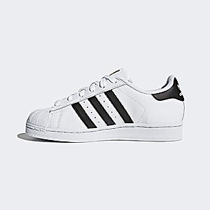 adidas Originals unisex child Superstar Sneaker, White/Core Black/Core White, 7 Big Kid US