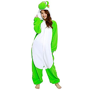 SAZAC Kigurumi Super Mairo Bros. Yoshi - Onesie Jumpsuit Halloween Costume (One Size) Green