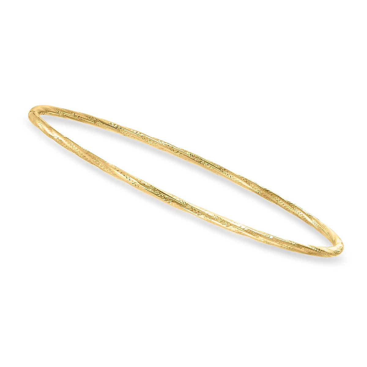 Canaria Italian 10kt Yellow Gold Bangle Bracelet. 7 inches