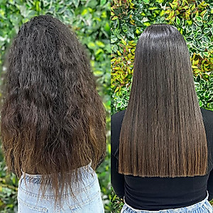 KERATIN RESEARCH Brazilian Keratin Hair Straightening and Smoothing Blowout Treatment Professional Organic Results shiny Hair with Natural look Queratina Keratina (4 OZ Original)