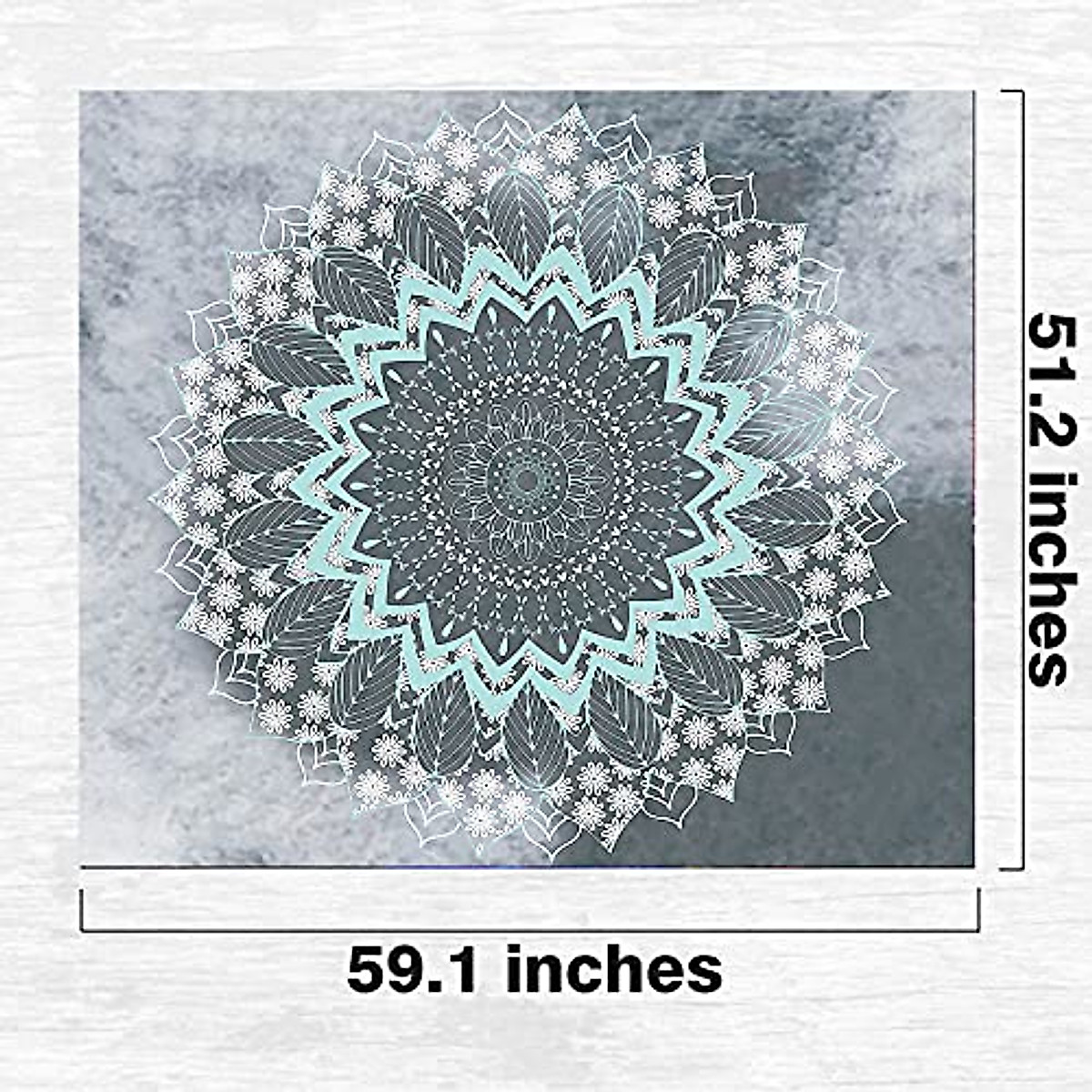 Mandala Tapestry Wall Hanging Tapestry for Bedroom Living Room Dining Room Dormitory Wall Decor Tapestry Bedside TV Background Decoration (51.2x59.1 inches, 130x150 cm)