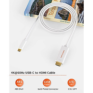 CableCreation USB C to HDMI Cable for Home Office 4K@60Hz 3FT, Type C to HDMI Thunderbolt 3 Compatible with iPhone 16 15 Pro Max Plus, MacBook Pro Air iPad Pro, XPS, Galaxy S24 Steam Deck