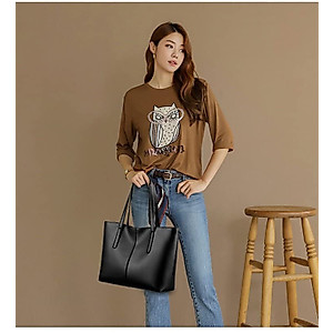Women Shoulder Handbag Purses, Leather Tote Bag, Large Capacity Top-Handle Satchels, for Daily Work Shopping Dating