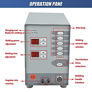 Professional Spot Welder Machine 40V Electric Welding Equipment Portable Pulse Sparkle Stud Jewelry Spot Welder Dent Repair Kit for Aluminum Gold Silver Platinum Metal Steel with Accessories