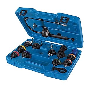 Silverline Tools 647951 Radiator Pressure Tester, Multicoloured, Set of 18 Pieces