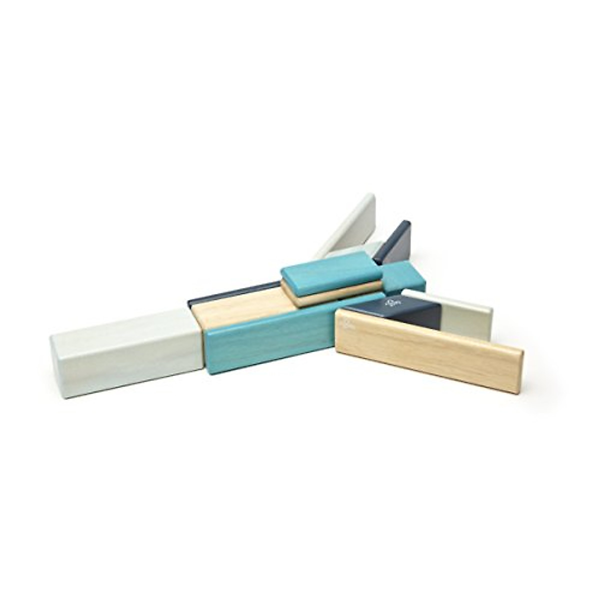 14 Piece Tegu Magnetic Wooden Block Set, Blues