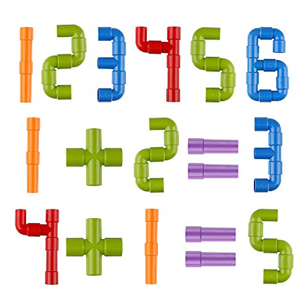 Wondertoys 72 Piece Pipe Toys for Kids Multicolor Pipe Tube Building Blocks Educational STEM Construction Learning Toys with Wheels Baseplate for All Ages Kids