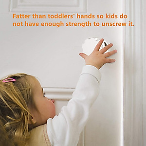 Uxoz Door Knob Safety Cover, 4 Pack Baby Safety Door Handle Cover, Screw Thread Design, Reusable, Reliable Solution to Prevent Kids from Popping Off The Covers