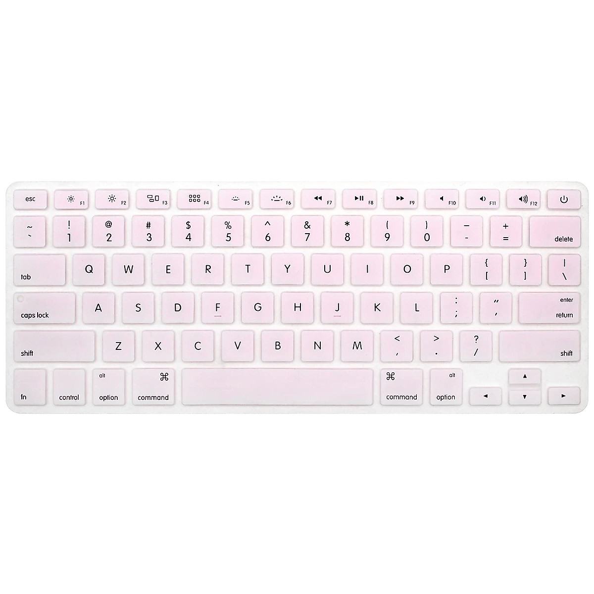 HRH Silicone Keyboard Cover Skin for MacBook Air 13,for Macbook Pro 13/15/17 (with or w/out Retina Display, 2015 or Older Version)&for iMac Older USA Layout,Light Pink