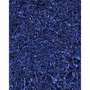MagicWater Supply Soft & Thin Cut Crinkle Paper Shred Filler (2 LB) for Gift Wrapping & Basket Filling - Blue