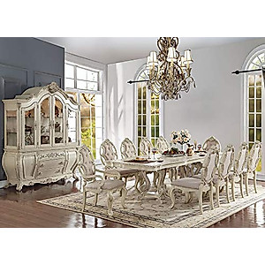 ACME Ragenardus Side Chair (Set-2) - 61282 - Fabric & Antique White