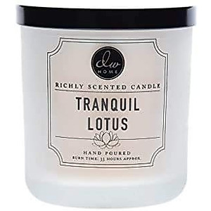 DW Home Decoware Richly Scented Candle Medium Single wick 9.5 oz ----- Tranquil Lotus