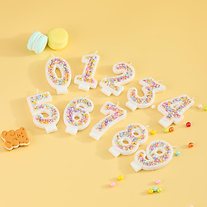 PHD CAKE 2.76 Inch Number 1 Macaron Birthday Candles, Macaron Themed Number Candles, Cake Number Candles, Party Celebration