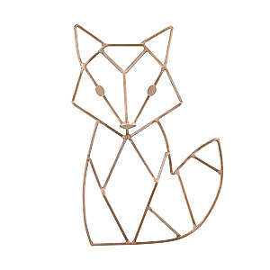 NoJo Fox Shaped Wire Nursery Wall Décor, Copper Finish