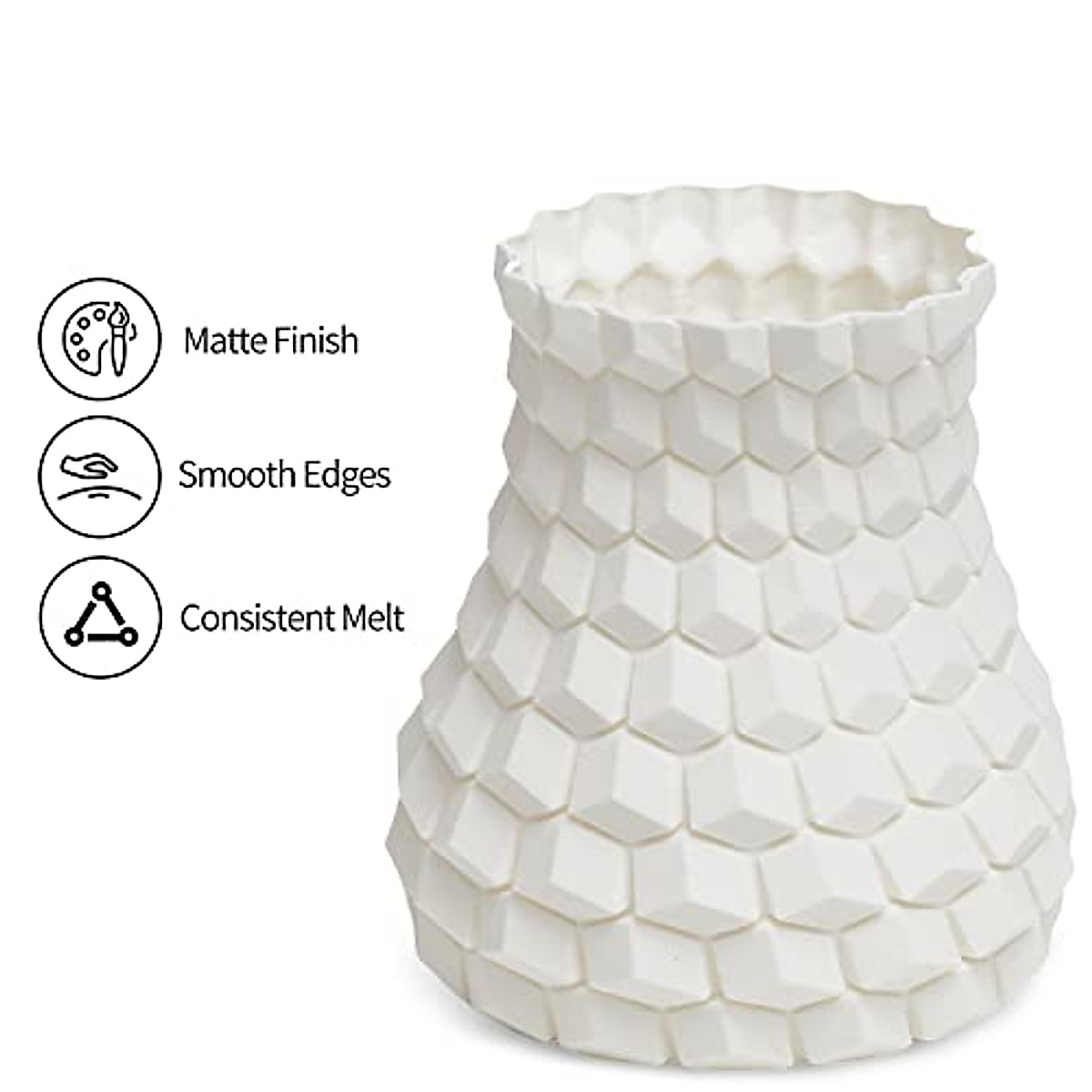 Inland Matte PLA Filament for 3D Printers, White - 3D Printing Matte PLA 1.75mm Roll, 1kg Cardboard Spool (2.2 lbs) - Dimensional Accuracy +/- 0.03mm – Fits Most FDM/FFF Printers (Matte White)