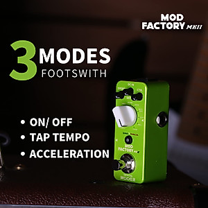 MOOER MOD Factory MKII with 11 Different Modulation Effects, Chorus, Flange, Tremolo, Phase, Low-bit, Ring Modulator, Real-time Tap Tempo, Acceleration Function