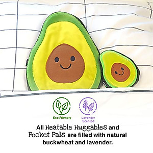 GAMAGO Heart Pillow & Heating Pad Pocket Pal, Microwavable Pillow for Cramps, Aches & Anxiety Relief, Adorably Cute Heatable Pack Stuffed with Eco-Friendly Buckwheat & Dried Lavender, 5 Inches, Red