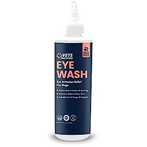 Vets Preferred Eye Cleaner for Dogs - Dog Eye Wash Drops for Infection & Tear Stain Remover - Improves Allergy Symptoms, Infections & Runny Eyes - Dog Eye Drops Rinse for Every Dog - 4 Oz