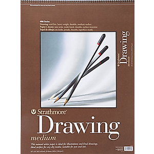 Strathmore 400-8 400 Series Drawing Pad, 18"x24", Ivory/Cream, 24 Sheets
