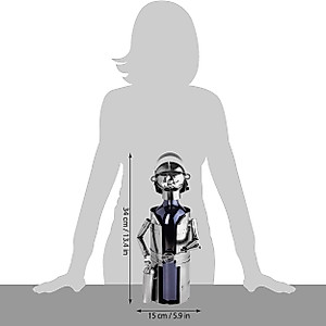 BRUBAKER Wine Bottle Holder Firefighter - Metal Sculpture - Wine Rack Decor - Tabletop - with Greeting Card