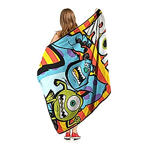 Northwest Monsters Inc Micro Raschel Throw Blanket, 46" x 60", Heading Out