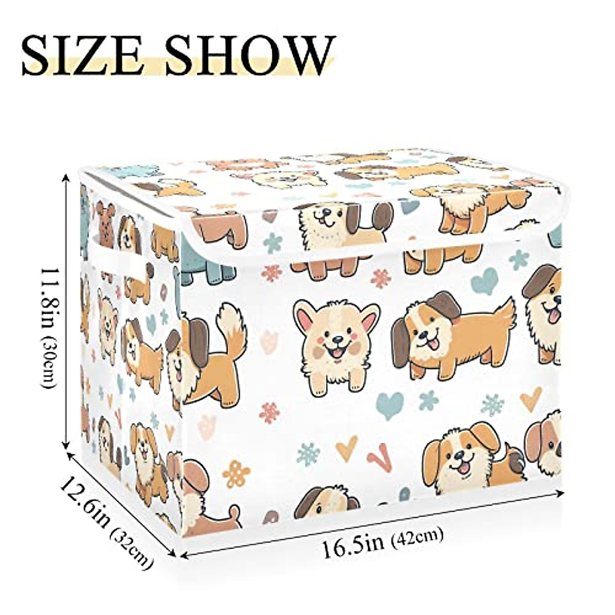 Happy Puppy Storage Boxes with Lids Household Essentials Large Storage Bins with Lids