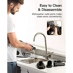 Juicer Machine, Slow Masticating Juicer with 2 Speed Modes & Reverse Function, Easy to Clean Juicer BPA-Free Cold Press Juicer with Quiet Motor, Includes Cleaning Brush & Recipes for Vegetables and Fruits