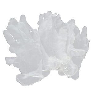 Lurrose 1 Box Rubber Gloves Transparent Handwear Mitten Tattoo Gloves for Home Nail Beauty Food Kitchen Cooking Cleaning