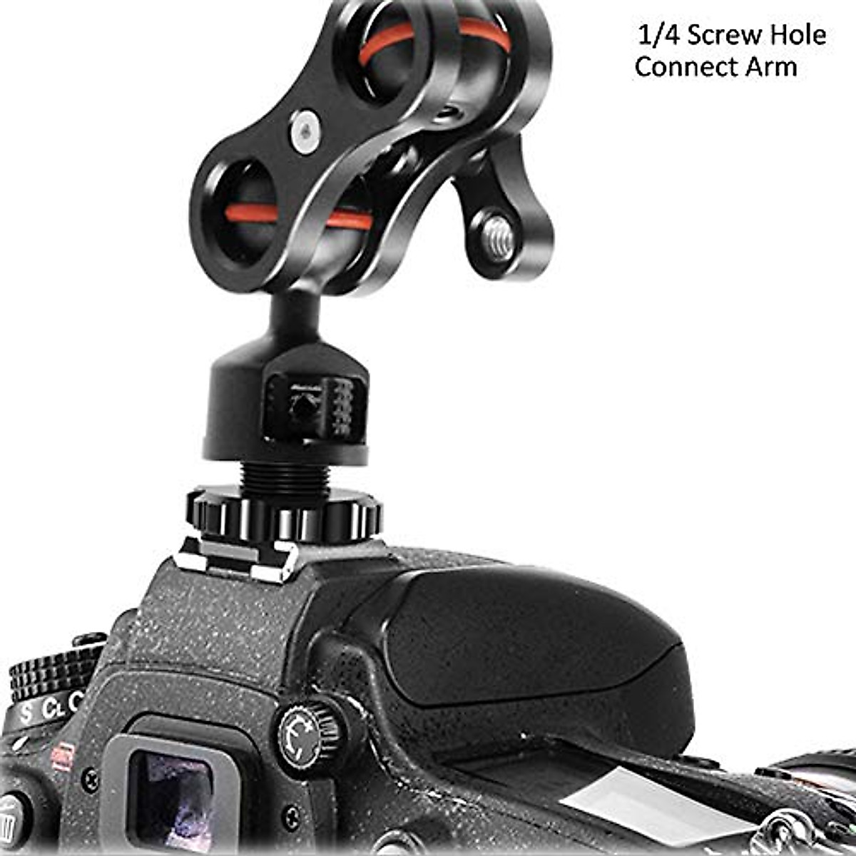 MEKNIC Cold Hot Shoe Mount Adapter Video Accessory Aluminium Alloy Triple Shoe Extension Bracket for LED Lights, Monitors, Microphones, Audio Recorder,Video Cameras or DSLR Cameras