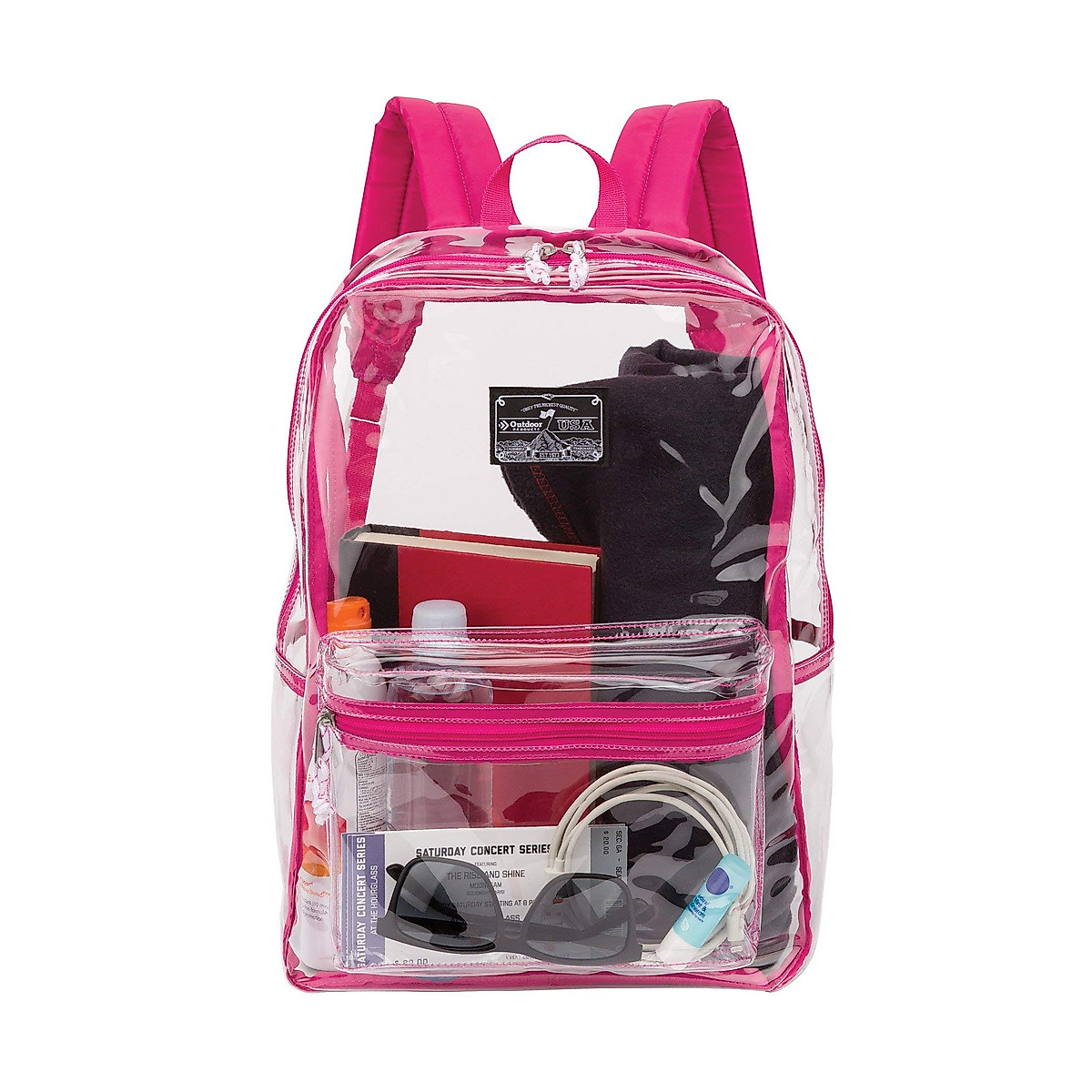 Outdoor Products Clear Pass Daypack (Pink Peacock) (Black) (Black)