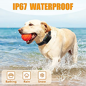 Kiuluta Dog Bark Collar for Large Medium Small Dogs Automatic Anti Barking Collar Dog Training with Beep Vibration Shock Stop Barking Control Devices IP67 Waterproof (Black)