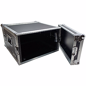 Harmony Audio Cases HC6UAD DJ Flight Amp 6U Rack Space Road Travel Amplifier Case