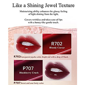 COLORKEY Lip Gloss Mirror Series, Hydrating Lip Gloss with Essential oil, High Shine Glossy Lip Tint, Hydrated & Fuller-looking Lips, Long-Lasting Liquid Lipstick(P710)